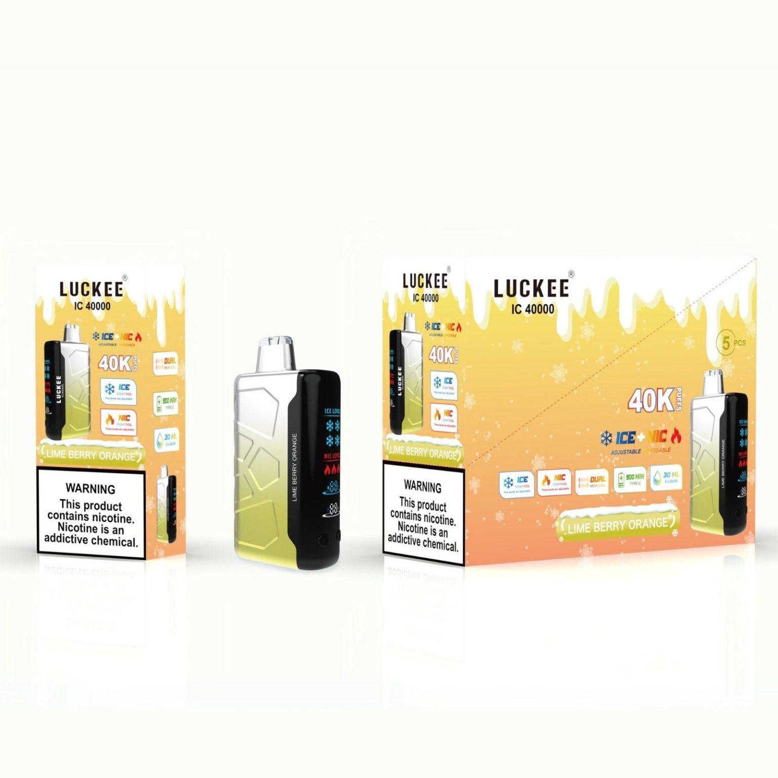 Luckee IC 40K – Lime Berry Orange - Discount Smokes
